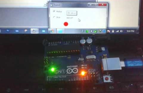 Kontrol LED Arduino Via Vasual Basic 6